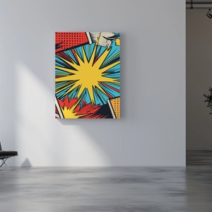 Pop Art Canvas Comic Book Panel Inspired Detailed Patterns Texture ...