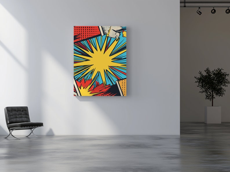 Pop Art Canvas Comic Book Panel Inspired Detailed Patterns Texture ...