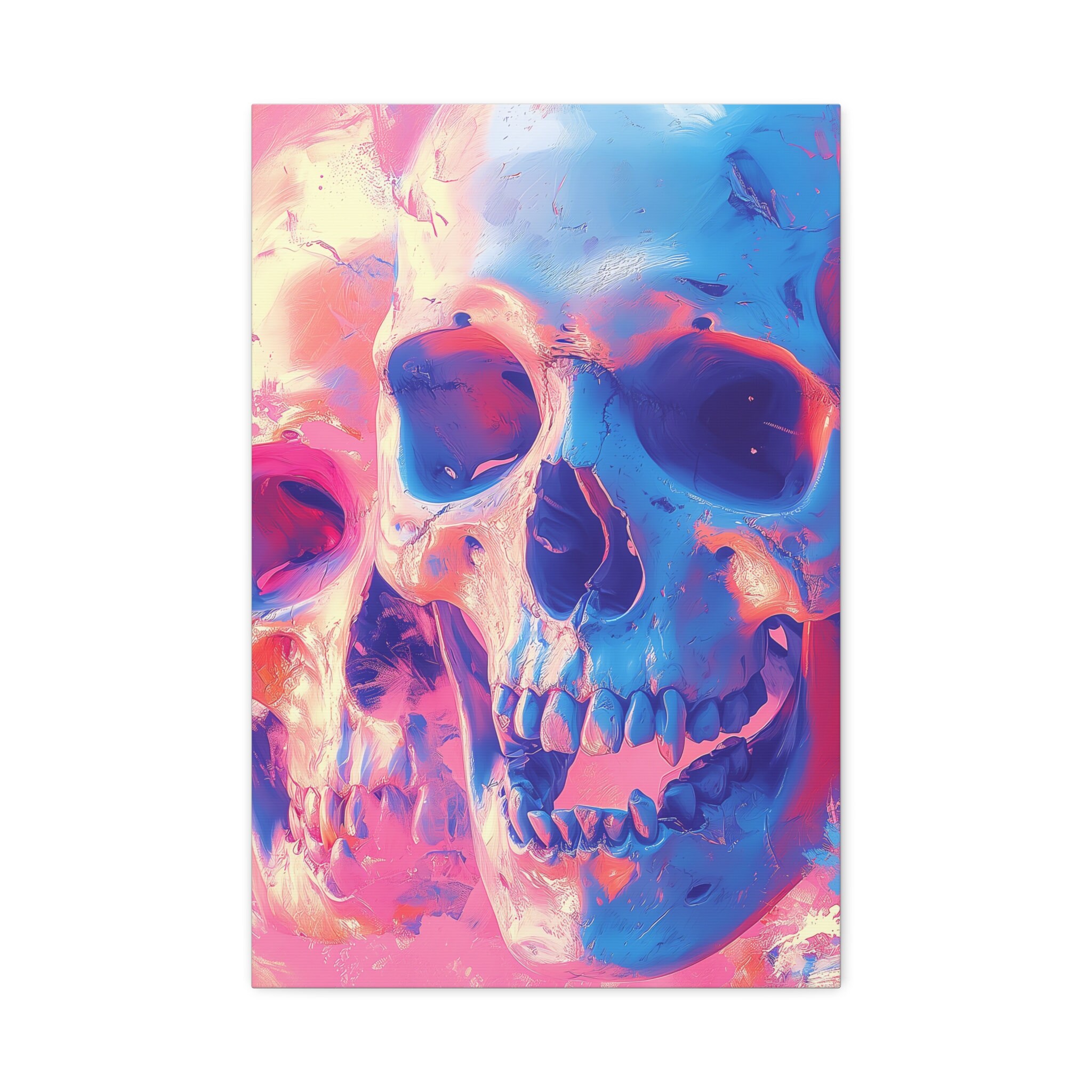 3D Rendered Morphing Skulls Canvas Intricate Generative Art 8K Detail, Chilling Color Palette ...