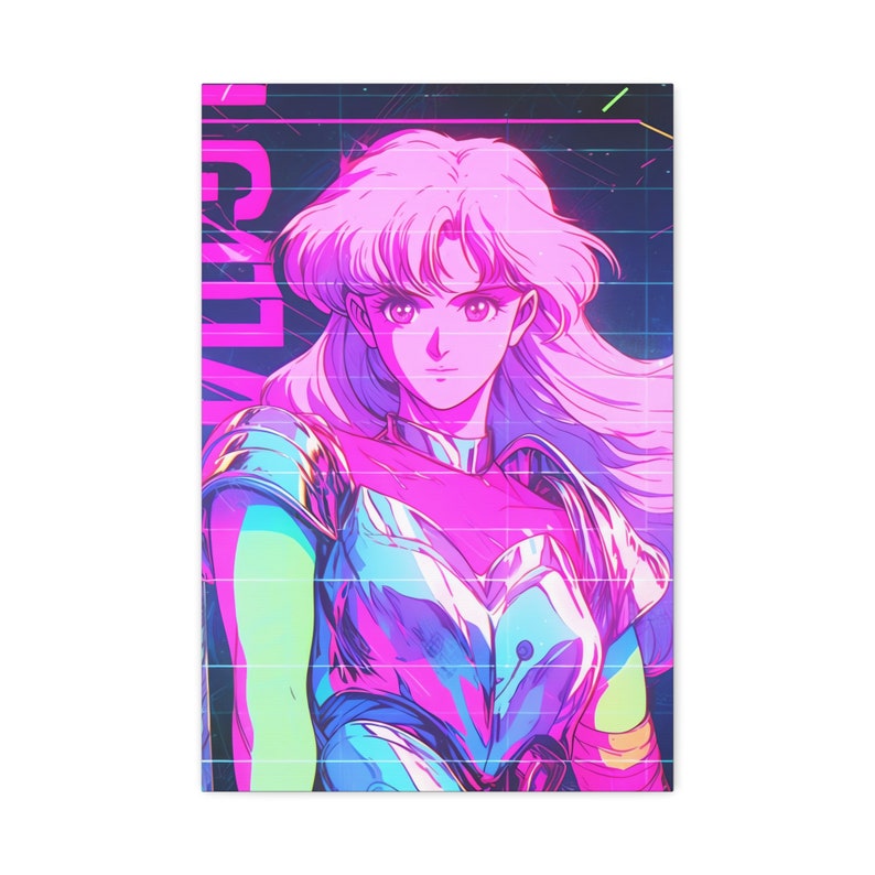 Futuristic Cyberpunk Anime Poster 80s OVA Style Canvas Art Sailor Moon ...