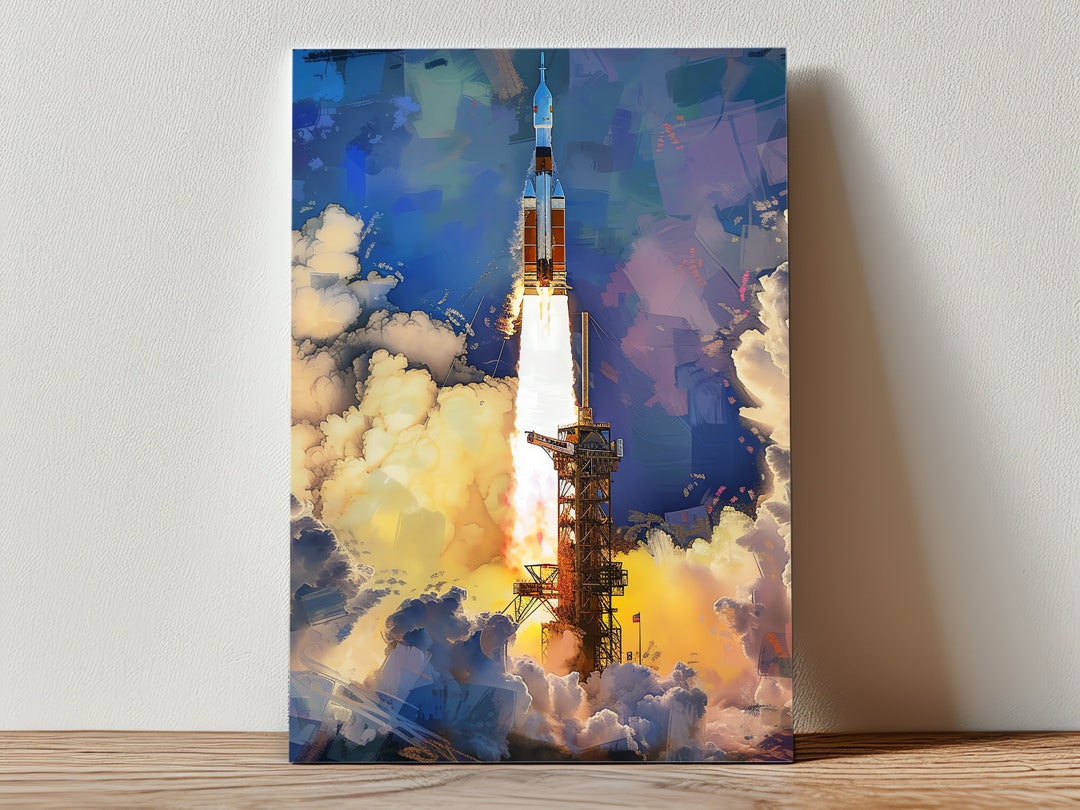 Rocket Launch Sky Art Space Concept Award-winning Cosmic Illustration ...