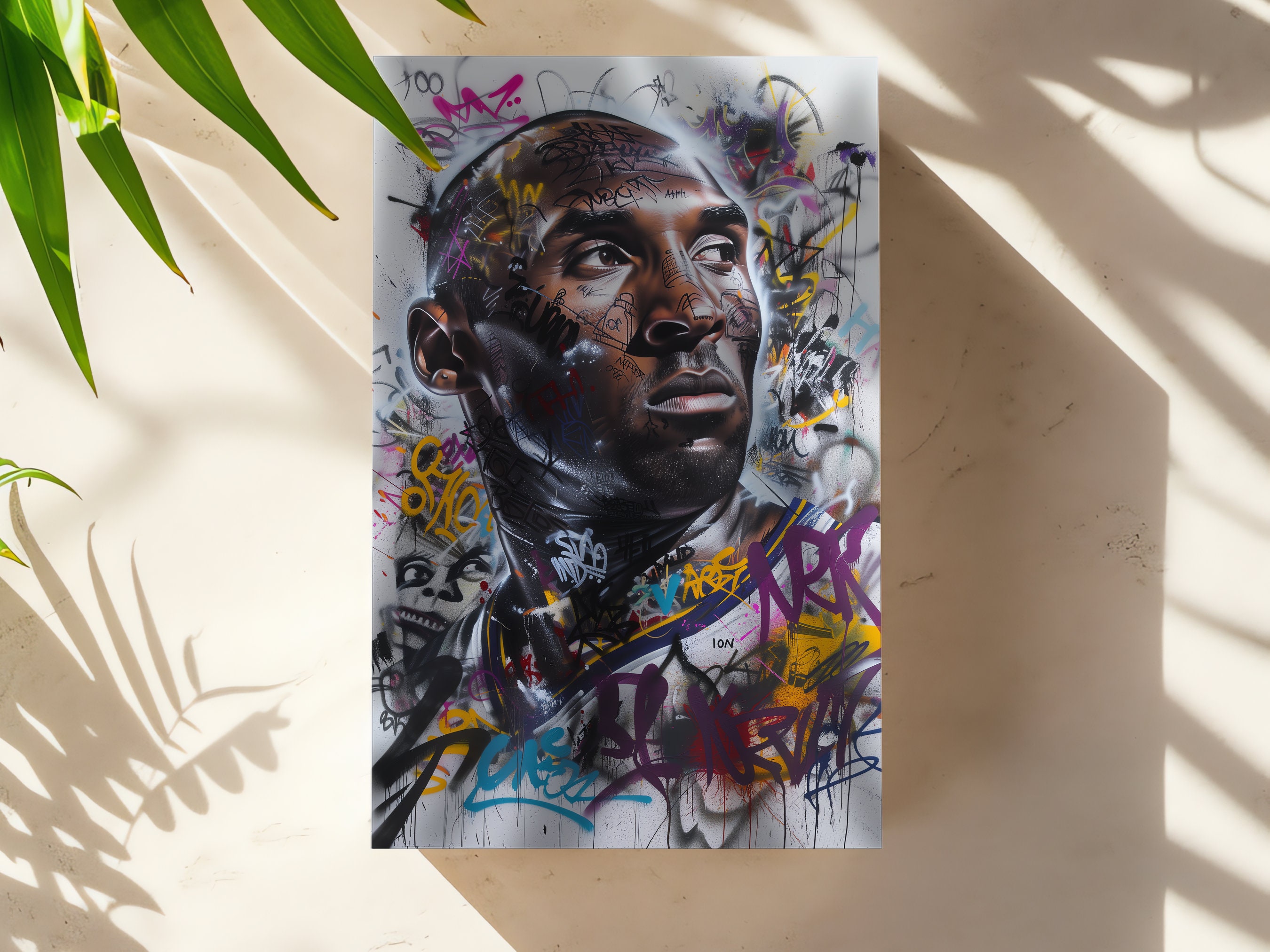 Urban Street Art Portrait Canvas Unique Graffiti Man's Face Design ...