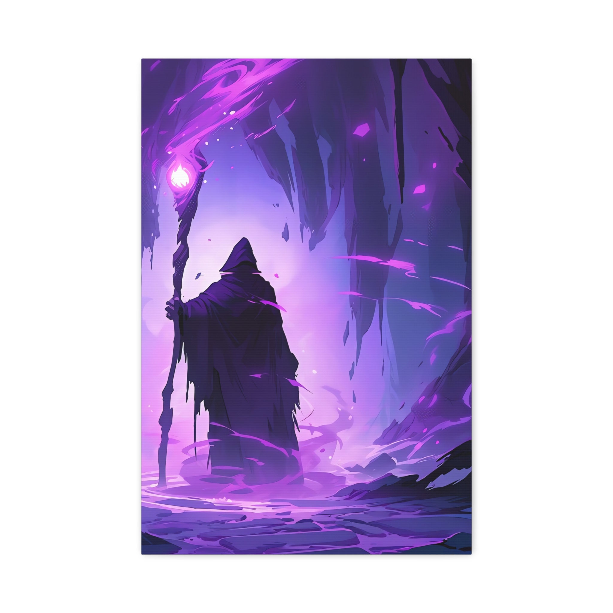 Fantasy Cave Mage Art Staff Holding Demon Inspired by League of Legends ...