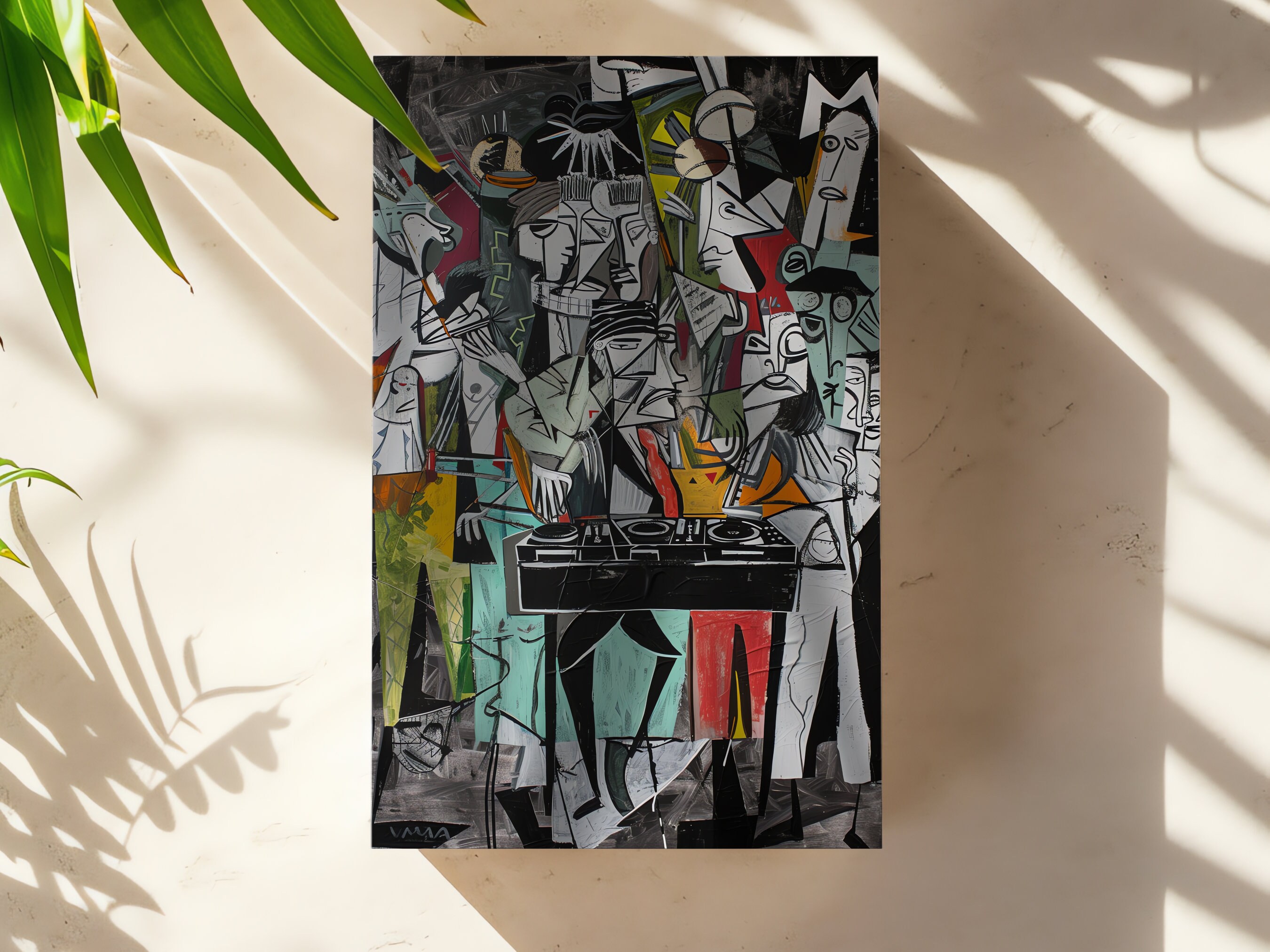 Cubist Harlem Renaissance Art DJ Party Portrait Picasso-inspired Style ...