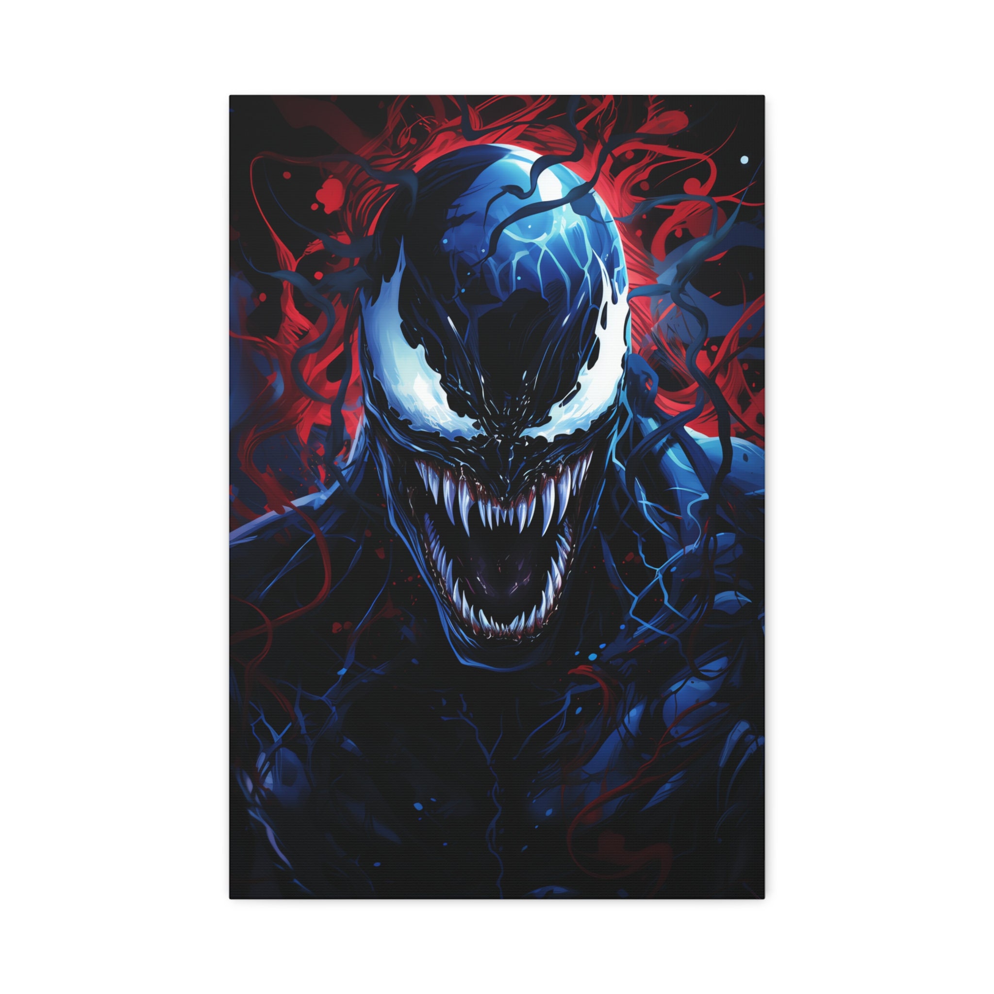 Venomized Face Close-up Scary Canvas Art Digital Poster Trending ...
