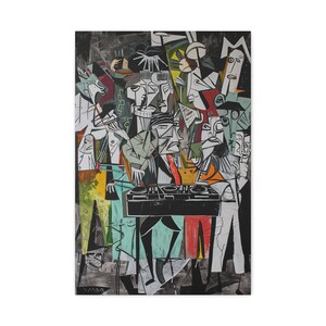 Cubist Harlem Renaissance Art DJ Party Portrait Picasso-inspired Style ...
