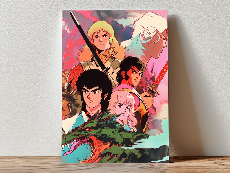 80s Anime OVA Style Poster Art Artstation Sots Art Upscaled Canvas ...