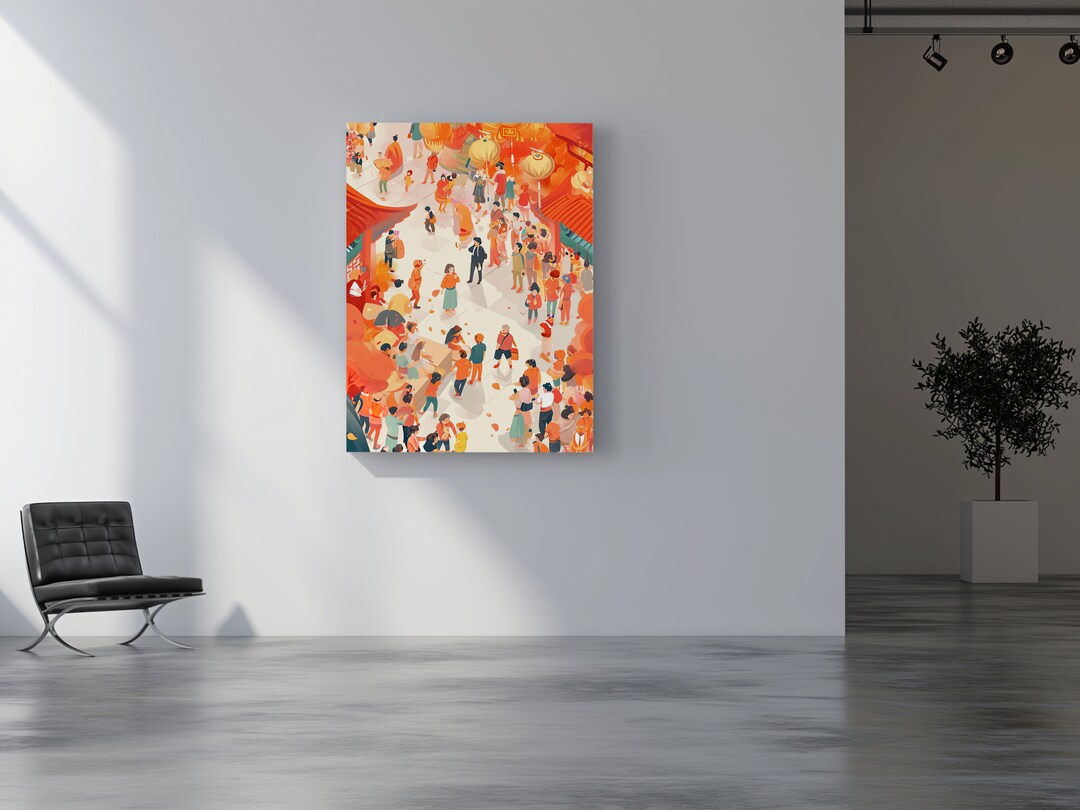 Storybook Illustration Vibrant Crowd Scene Contest Winner Art Editorial ...