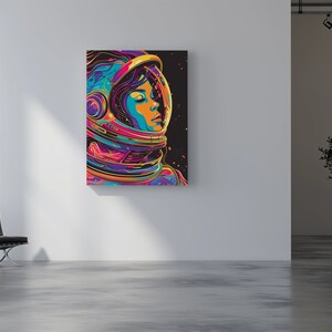 Cosmic Space Suit Vector Art Lsd-inspired Space Art Woman Astronaut ...