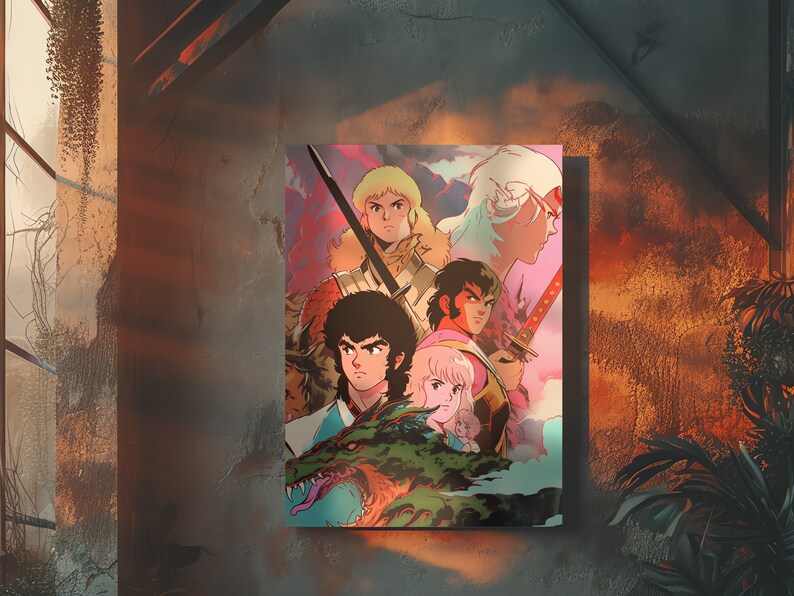 80s Anime OVA Style Poster Art Artstation Sots Art Upscaled Canvas ...