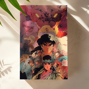 80s OVA Style Anime Characters Poster Art Upscaled X4 X2 Canvas Art ...