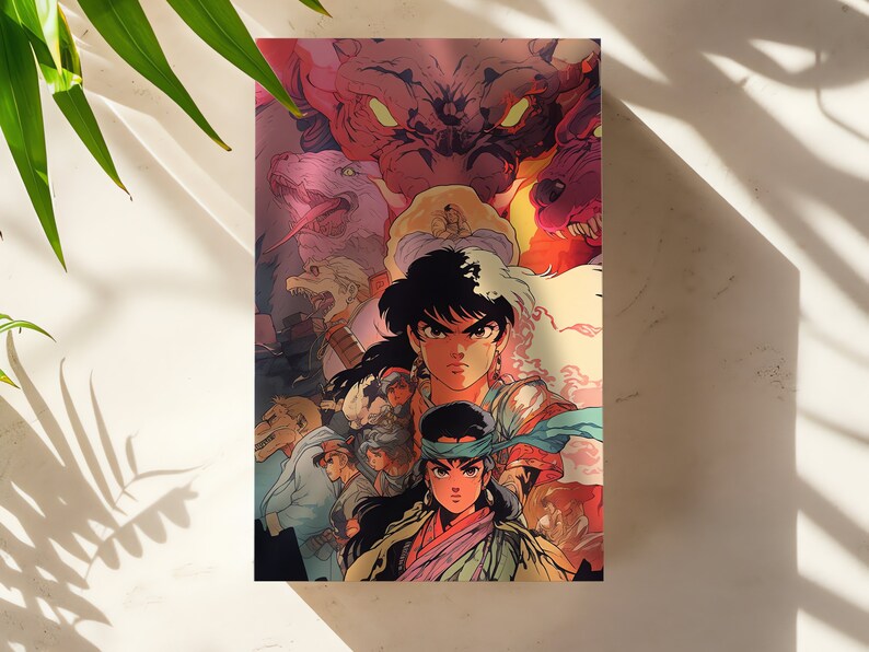 80s OVA Style Anime Characters Poster Art Upscaled X4 X2 Canvas Art ...