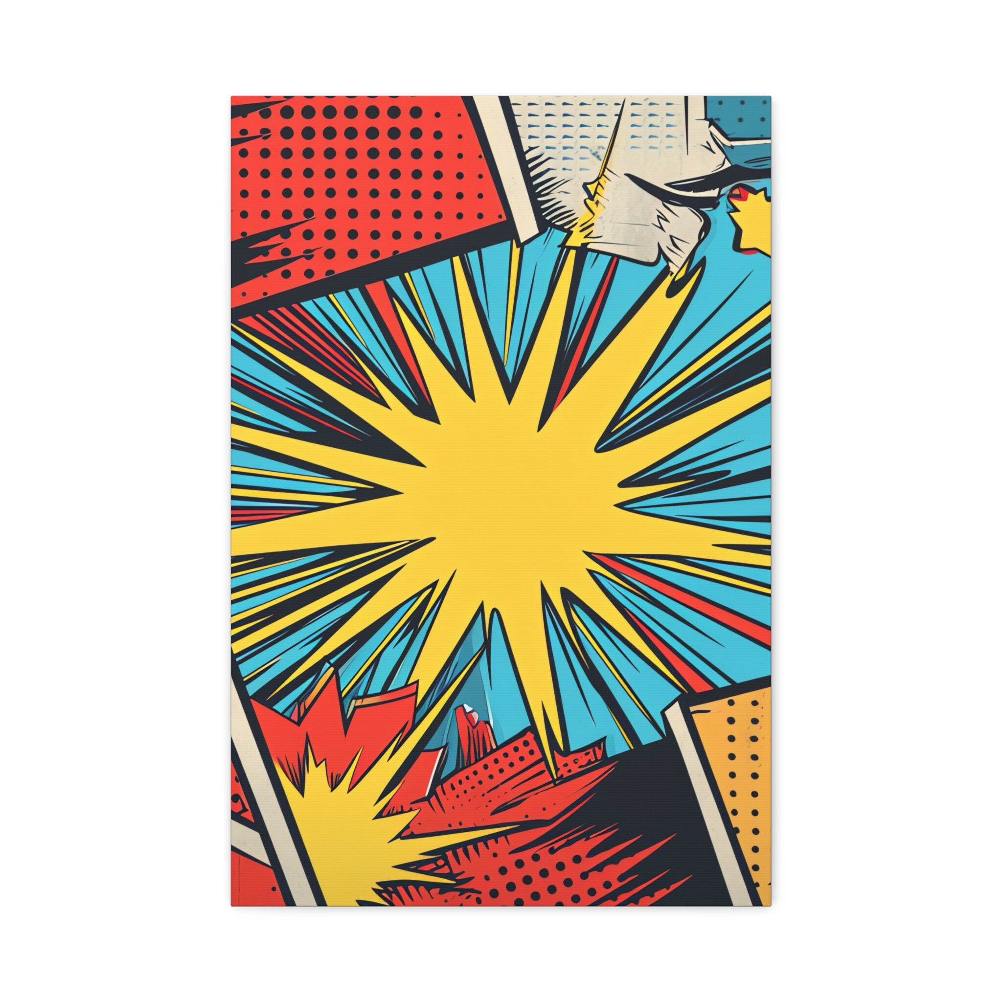 Pop Art Canvas Comic Book Panel Inspired Detailed Patterns Texture ...