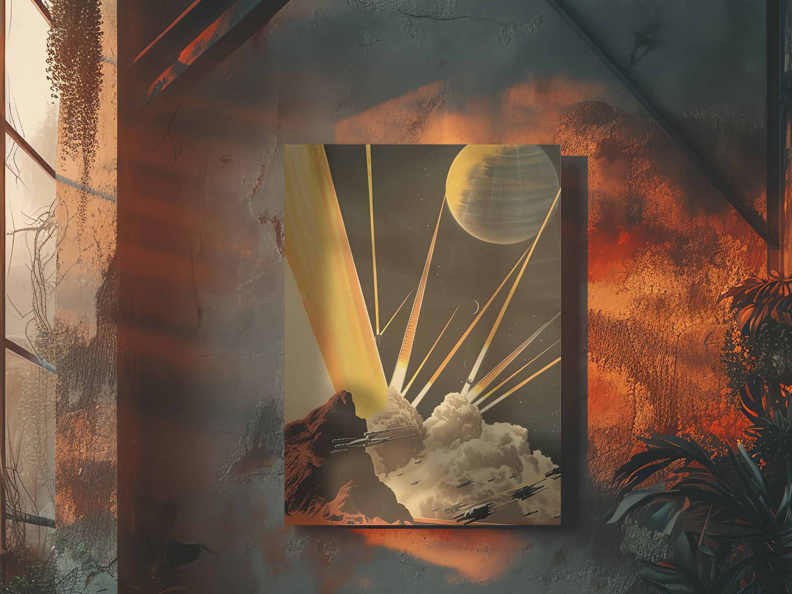 Space Station Sky Matte Painting Trending on CG Society Retro Sci-fi ...