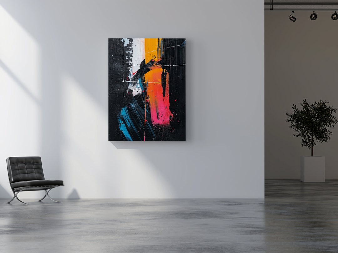 Abstract Figure, Umbrella Painting, Vibrant Brush Strokes, Lyrical ...