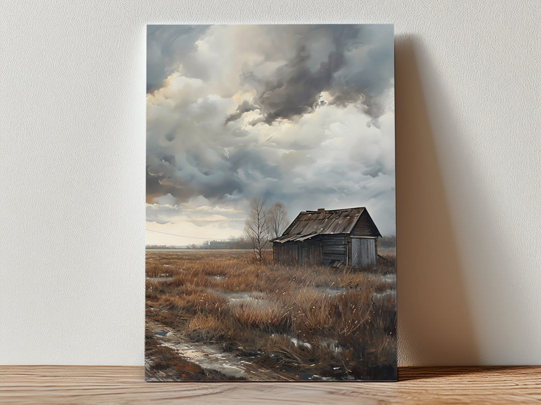 Bucolic Canvas Art Rustic Barn in Field Inspired by Natural American ...