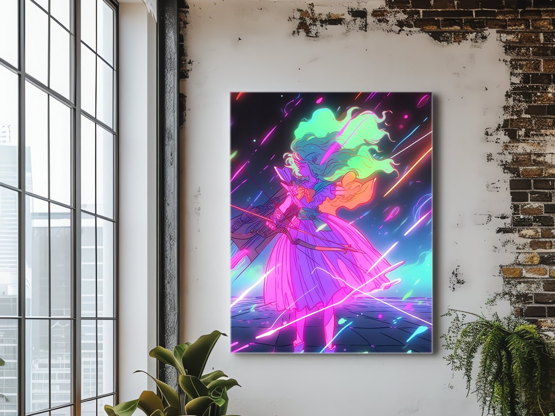 Anime Mecha Design Pink Dress Girl Aesthetic Bow Detailing Vibrant ...