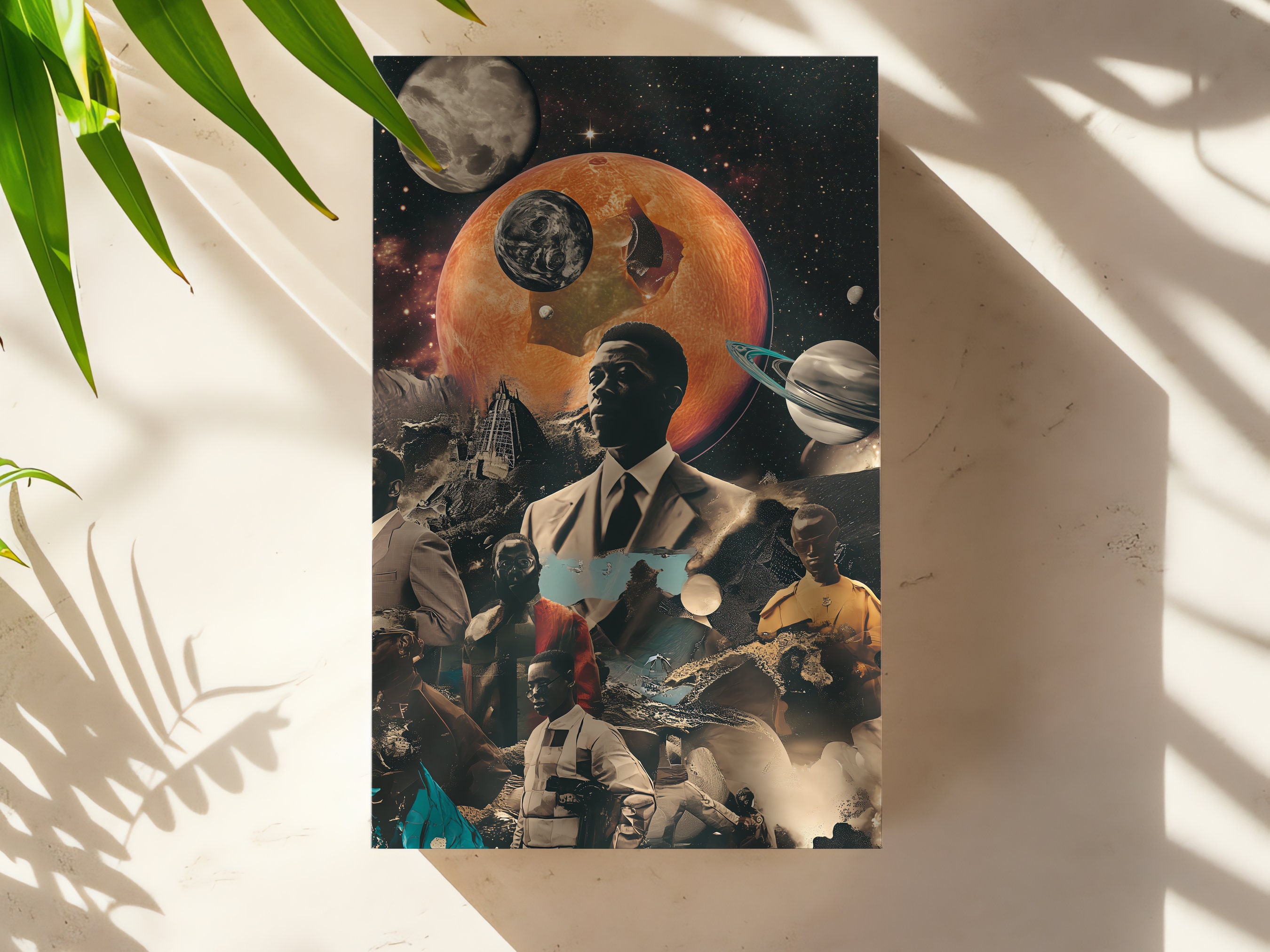 Afrofuturism Collage Art Canvas Award-winning Poster Zulu Album ...