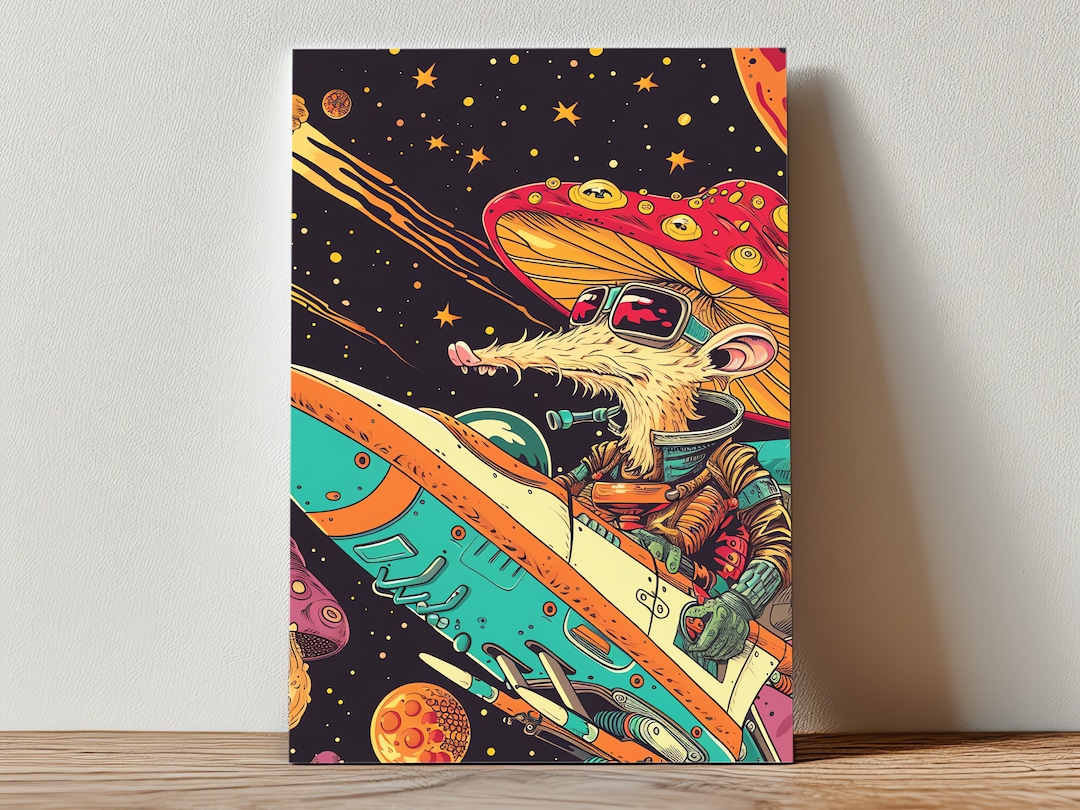 Cyberpunk Space Rat Sci-fi Spaceship Canvas Art Behance Contest ...