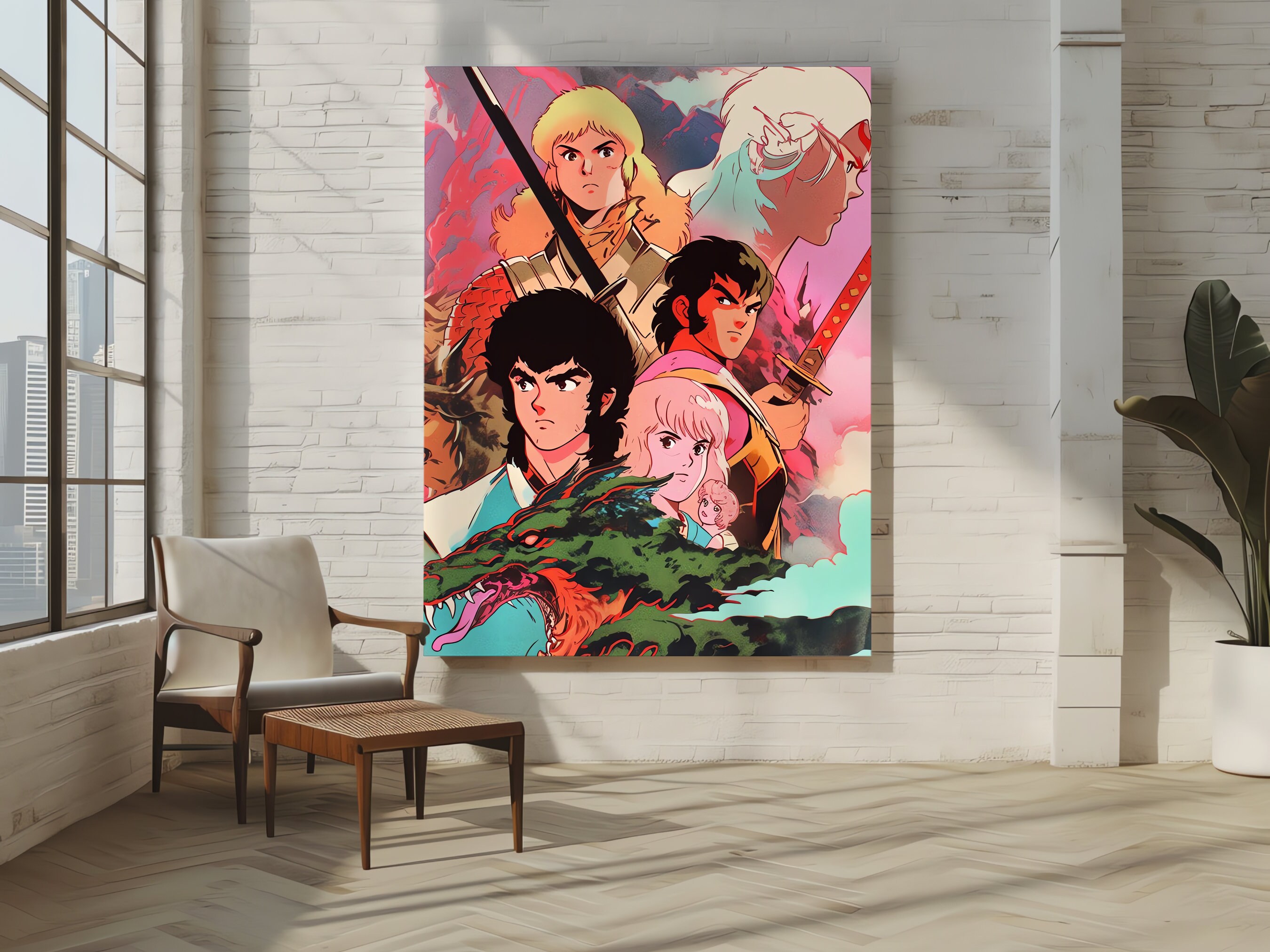 80s Anime OVA Style Poster Art Artstation Sots Art Upscaled Canvas ...