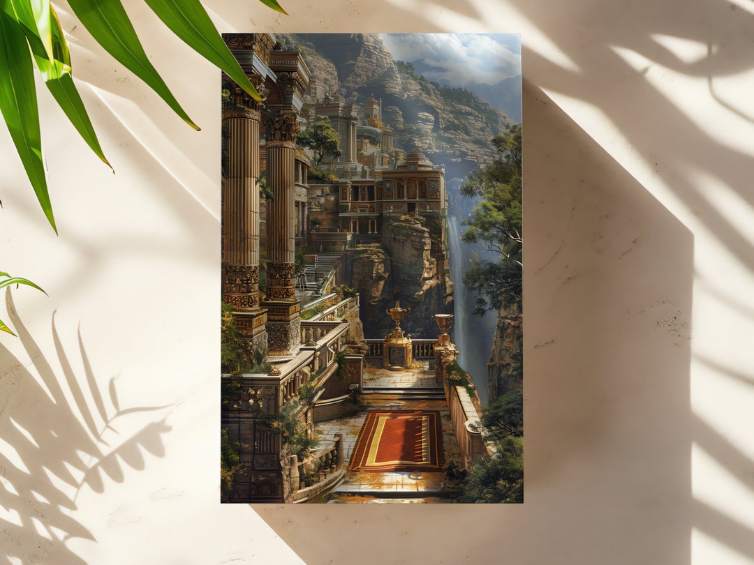 Enchanting Castle Cliff Matte Painting Detailed Fantasy Art Artstation ...