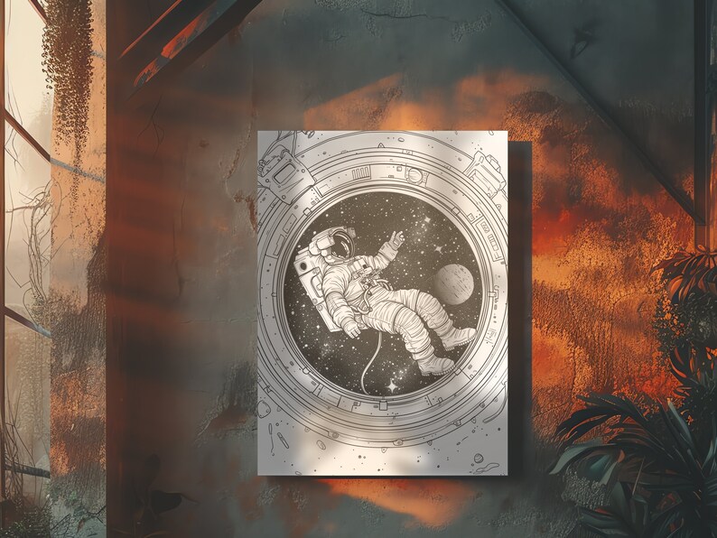 Astronaut Floating in Space Station Canvas Behance Contest Winner Space ...