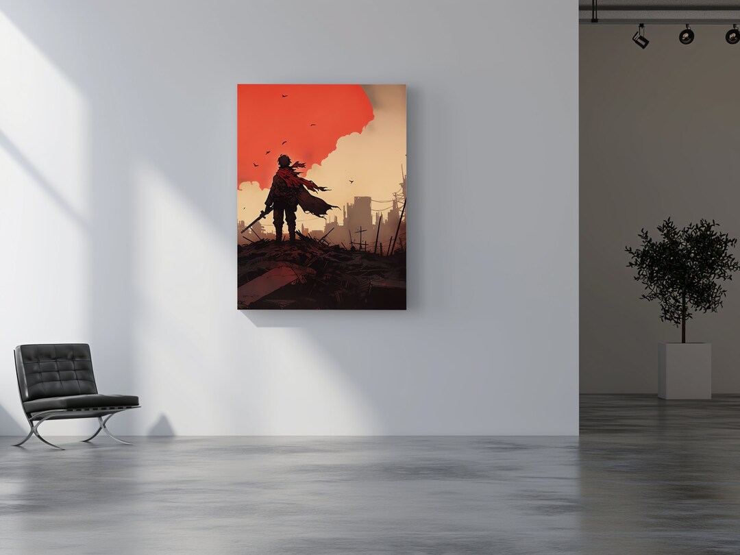 Post-apocalyptic Warrior Concept Art Canvas Trending Artstation Design ...