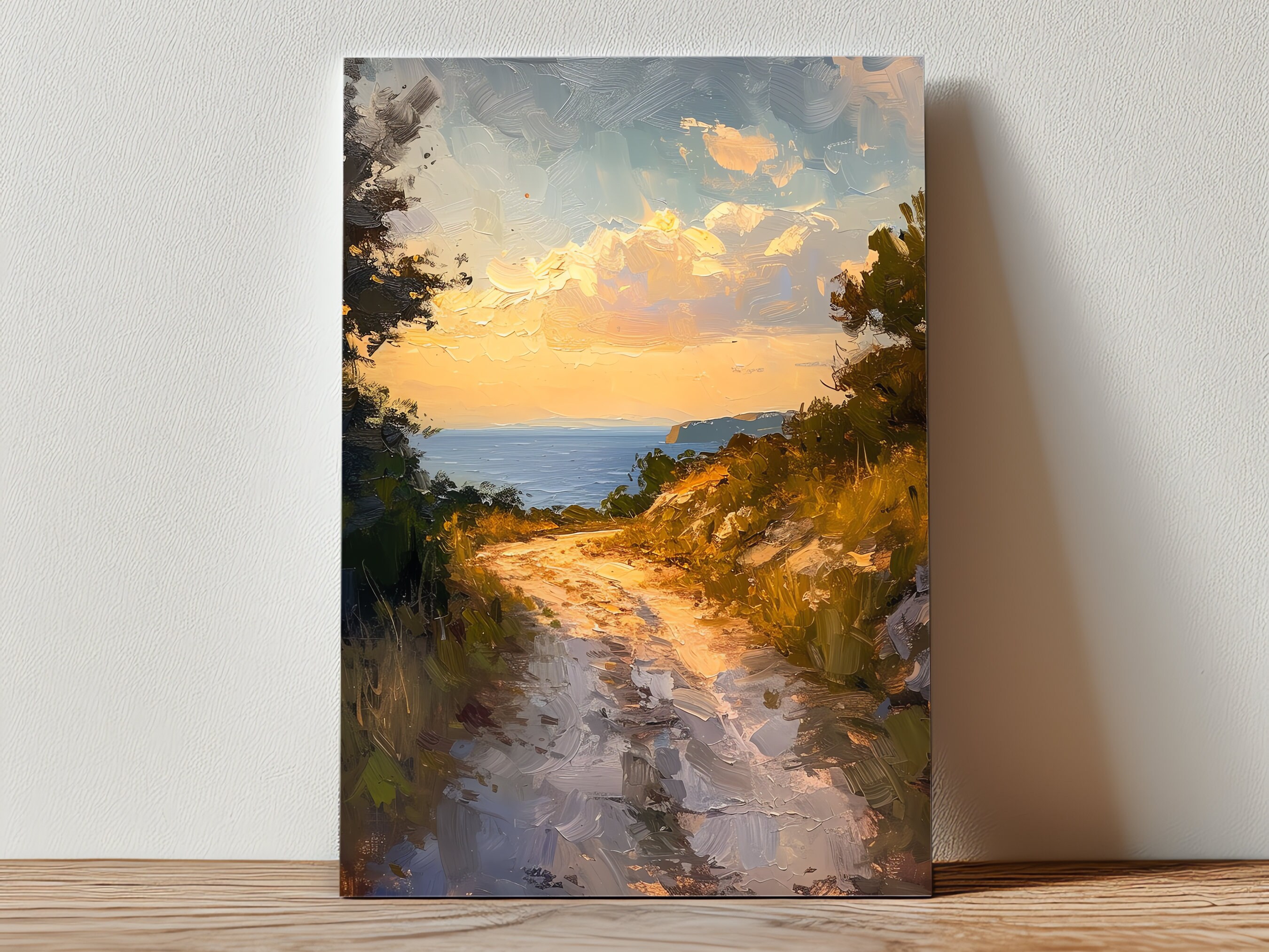 Oceanic Influence on Rustic Path Canvas Art Plein Air Technique ...