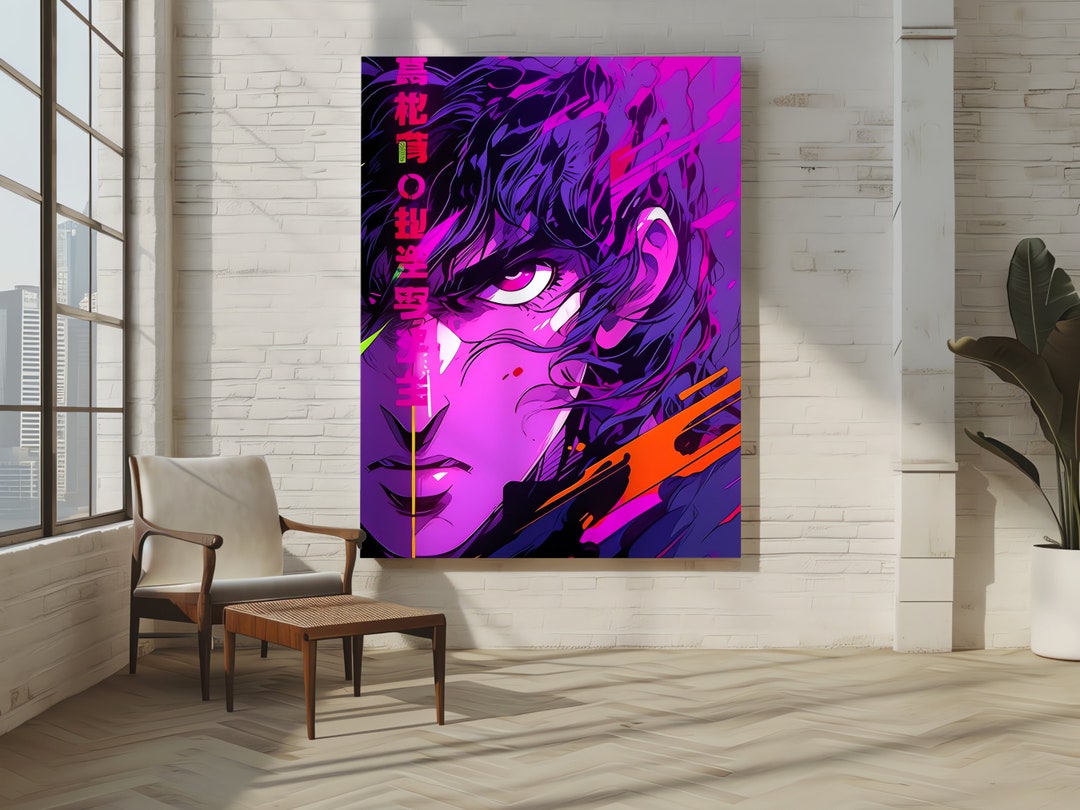 80s OVA Inspired Anime Poster Chiaroscuro Technique Anaglyph Effects ...