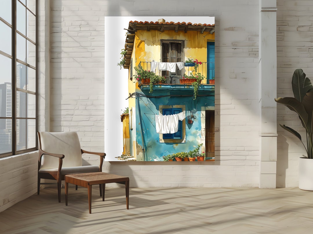 Matte Painting House Clothesline Scene Photorealism Street Realistic ...