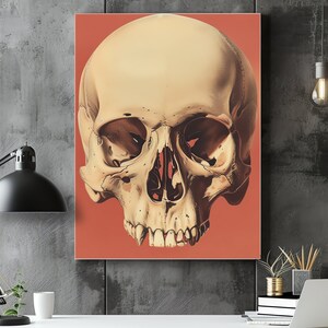 3D Rendered Human Skull Art Vanitas Themed Wall Decor Red Background Morphing Skulls Cgsociety ...