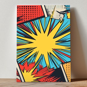 Pop Art Canvas Comic Book Panel Inspired Detailed Patterns Texture ...