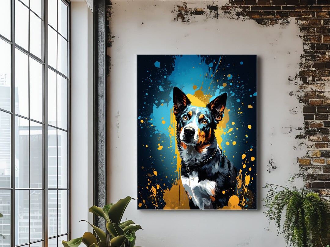 Blue Dog Splatter Art Cute Canine Vector Design Animal Photography ...