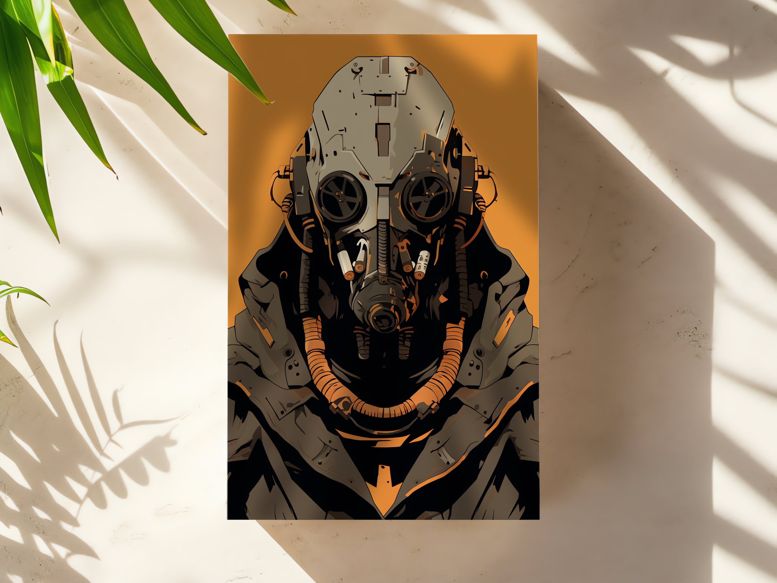 Cyberpunk Gas Mask Canvas Art Cgsociety Nuclear Spec-ops Helghast ...