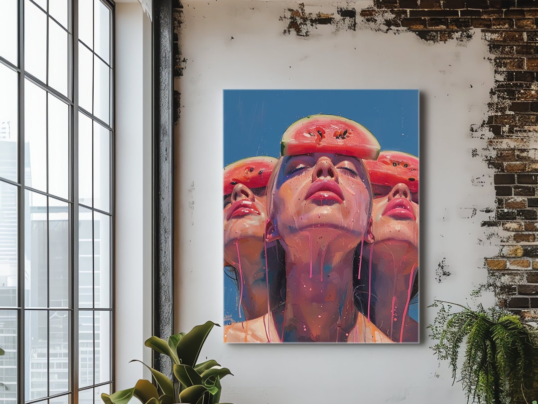 Hyperrealism Art Trio of Women With Watermelons Acclaimed Artist ...