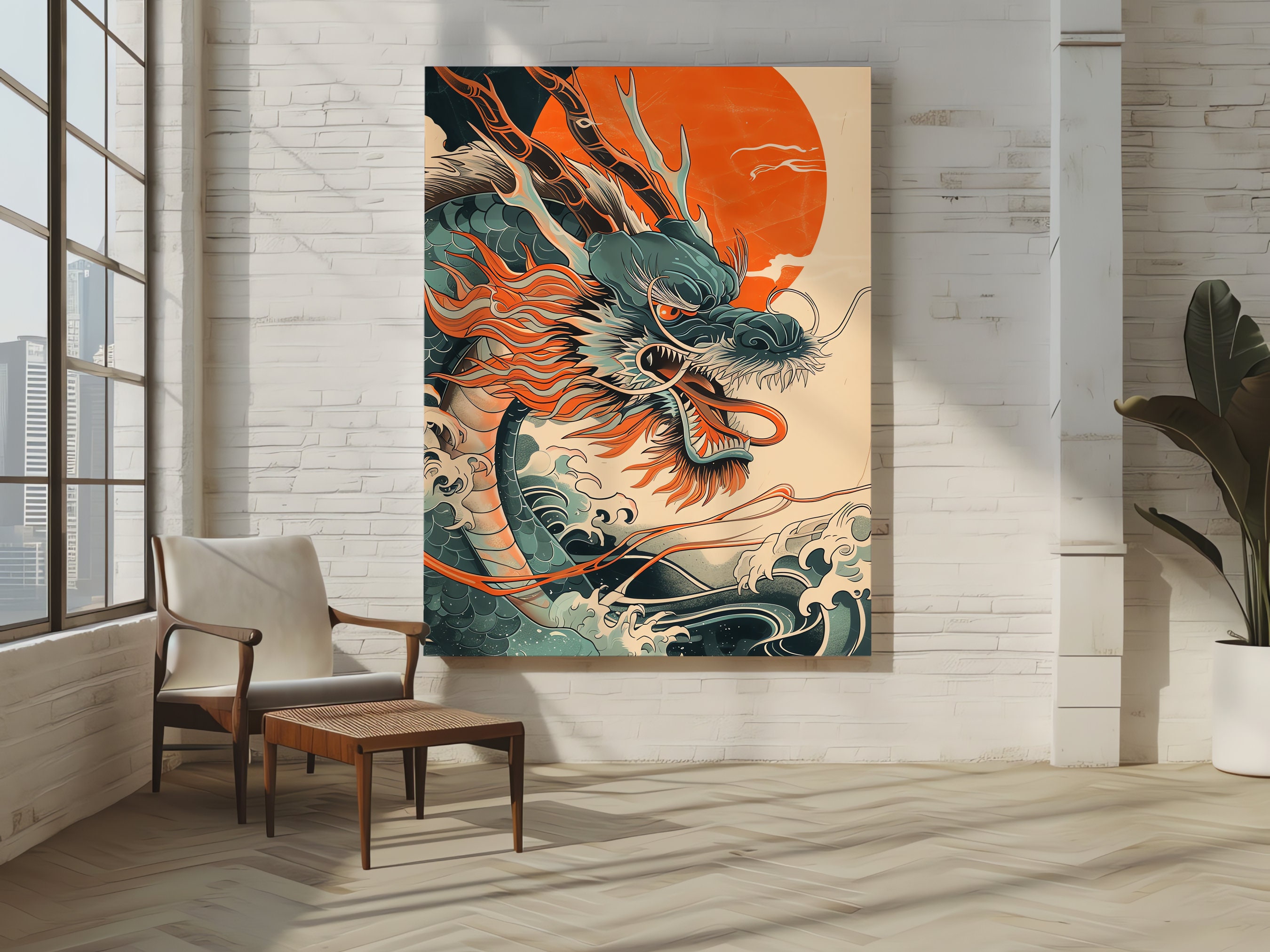 Dragon Wave Sunset Ultrafine Detail Art Cloisonnism Style Contest ...