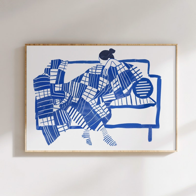 Cobalt Blue Wall Art - Etsy