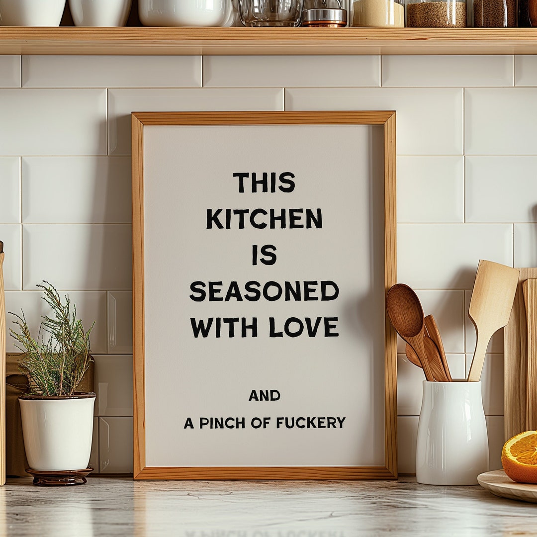 This Kitchen Funny Kitchen Decor Cooking Art Kitchen Wall Art Print ...