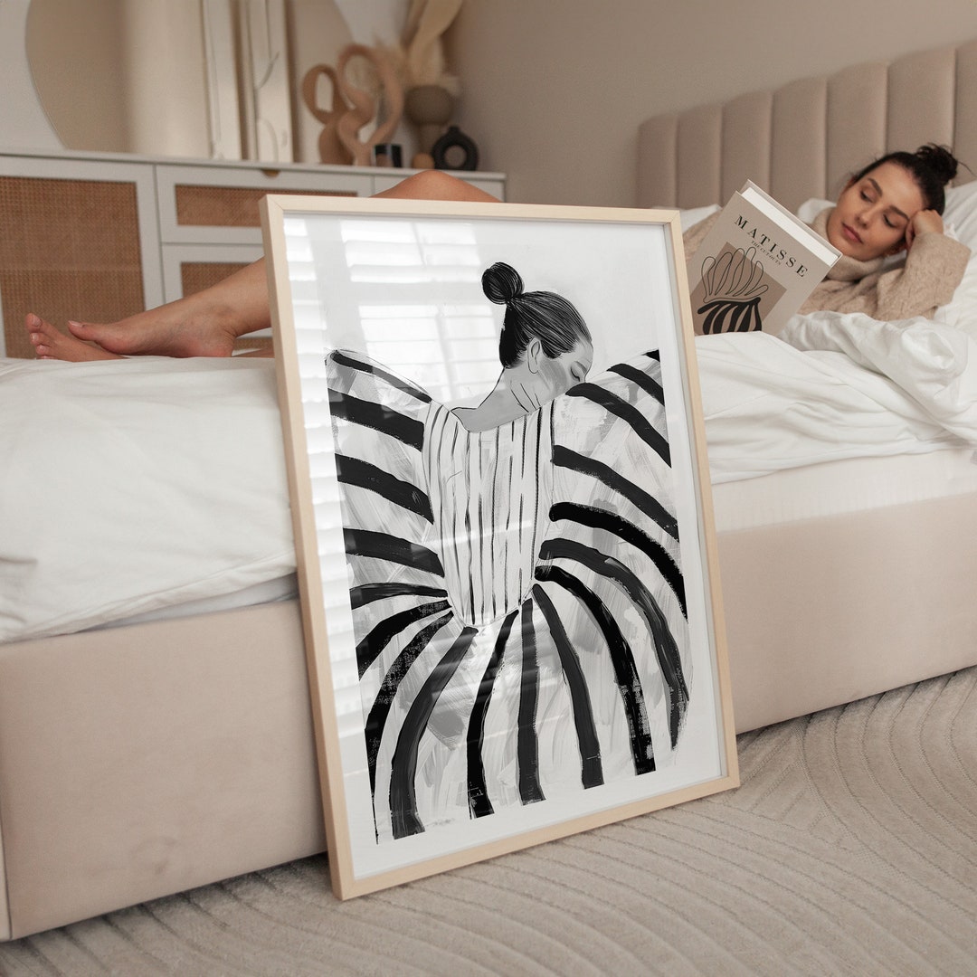 Abstract People Art Wall Decor Mid Century Art Minimalist Print Modern ...