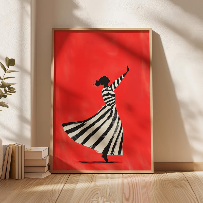 Red Abstract Art - Etsy