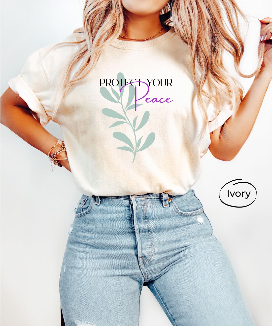 Protect Your Peace Shirt, Aesthetic Motivational Tee, Mental Health ...