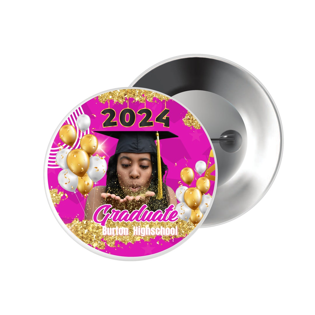 Custom Grad Buttons (set of 10) - Etsy