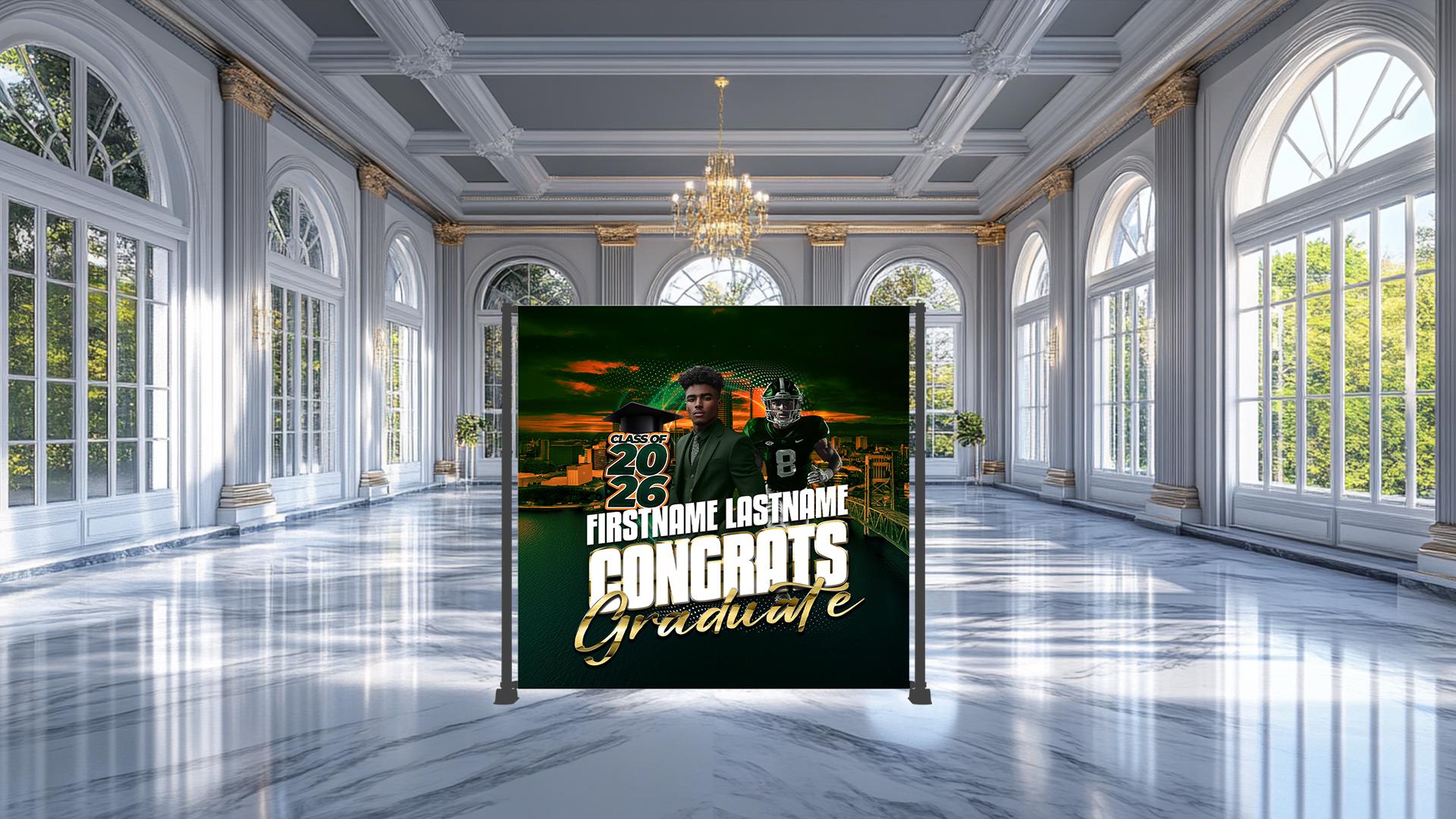 Graduation Party Backdrop, Custom Grad Wall, Graduation Backdrop ...