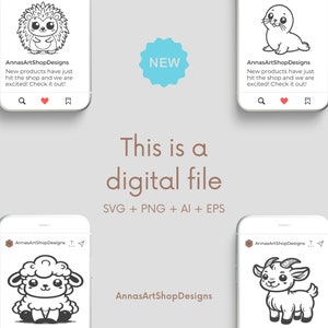 Animals Svg Bundle 26 Cute Animal Svgs - Etsy