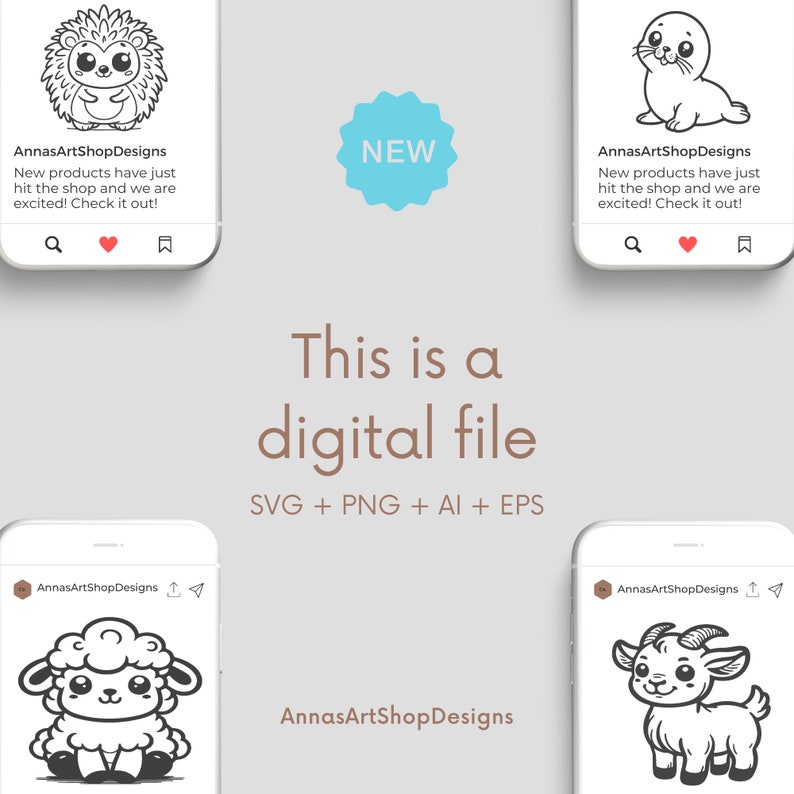 Animals Svg Bundle 26 Cute Animal Svgs - Etsy