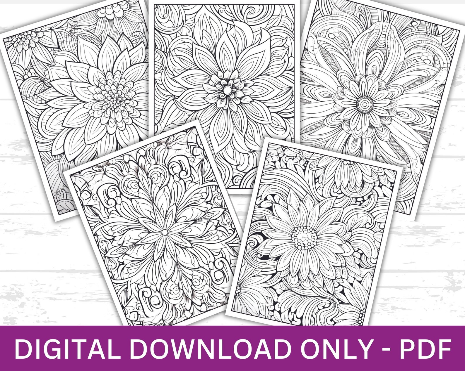 30 Relaxing Mandala Patterns Coloring Pages, Flowers, for Children ...
