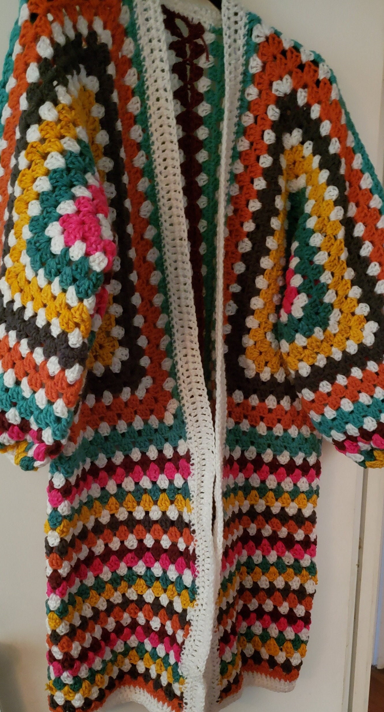 Rainbow Hexagon Cardigan, Women's Cardigan, Women's Sweater, Spring ...