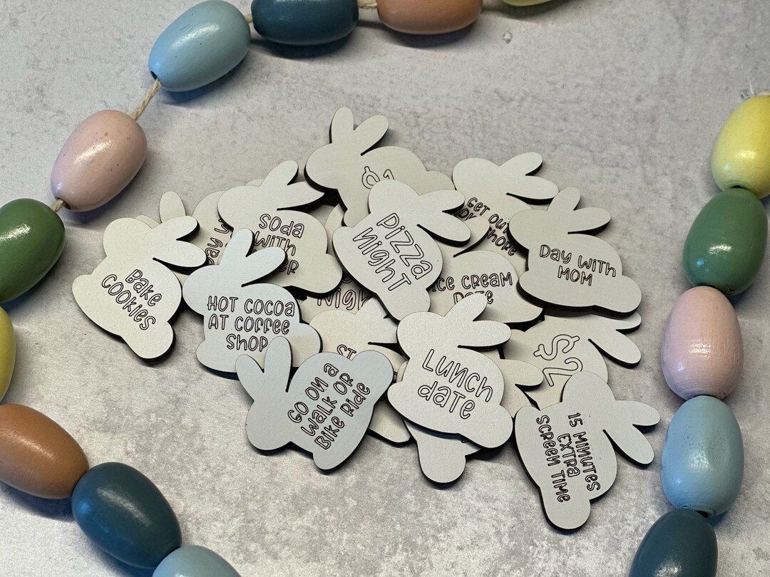 Custom Easter Egg Bunny Tokens - Etsy