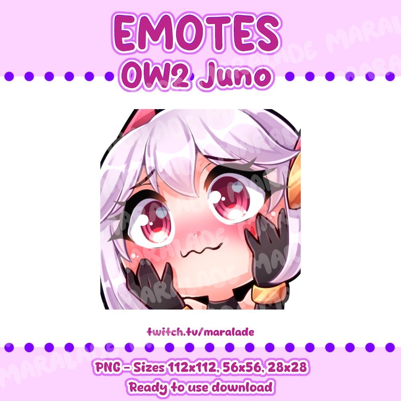 BLUSH Juno Overwatch Chibi Emote - PNG Stickers for Streaming and ...