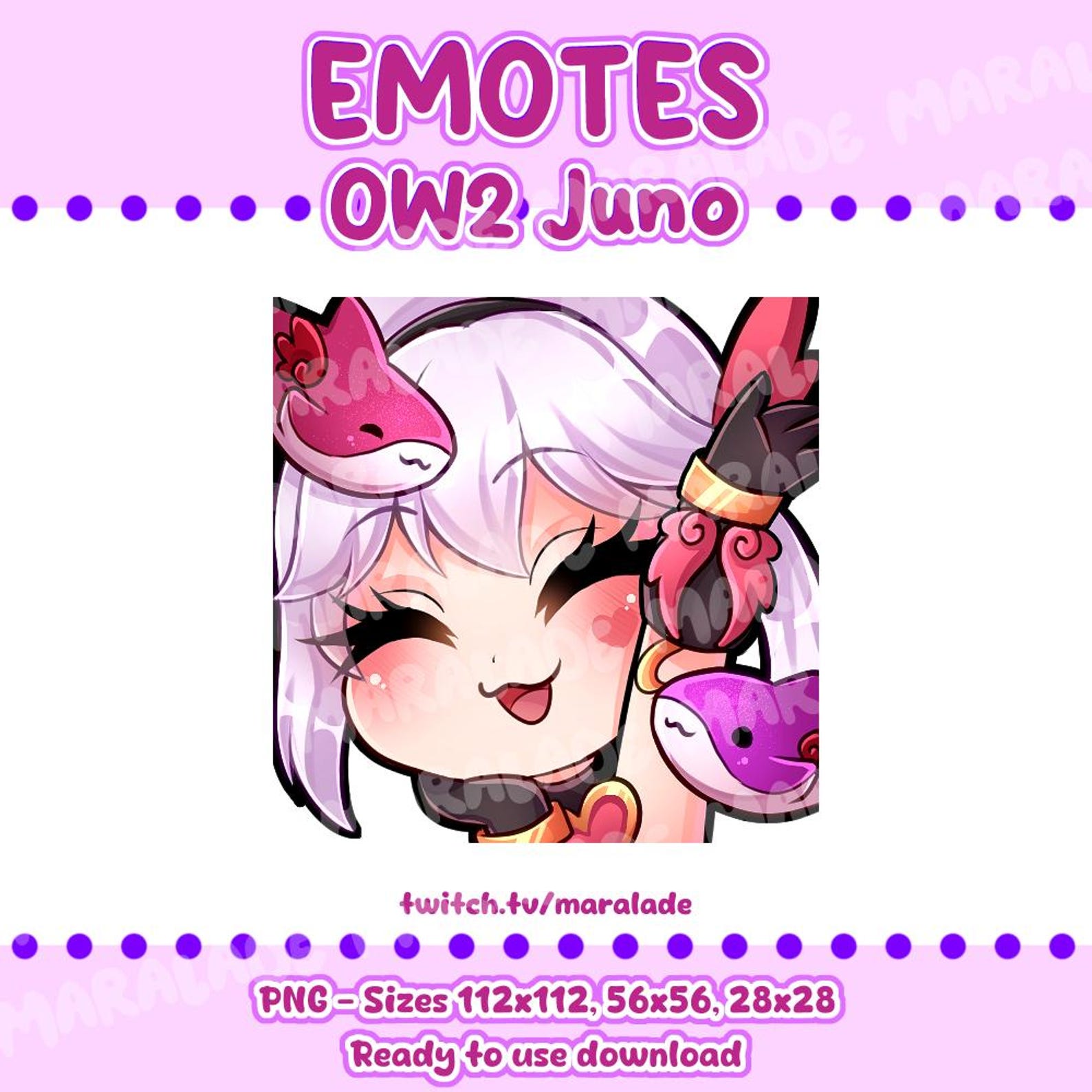 WAVE Juno Overwatch Chibi Emote - PNG Stickers for Streaming and ...